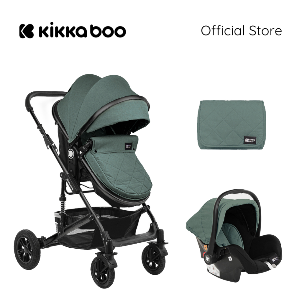 KikkaBoo Stroller 3-in-1 Transformable Seat Amaia - Mint | Shopee Philippines