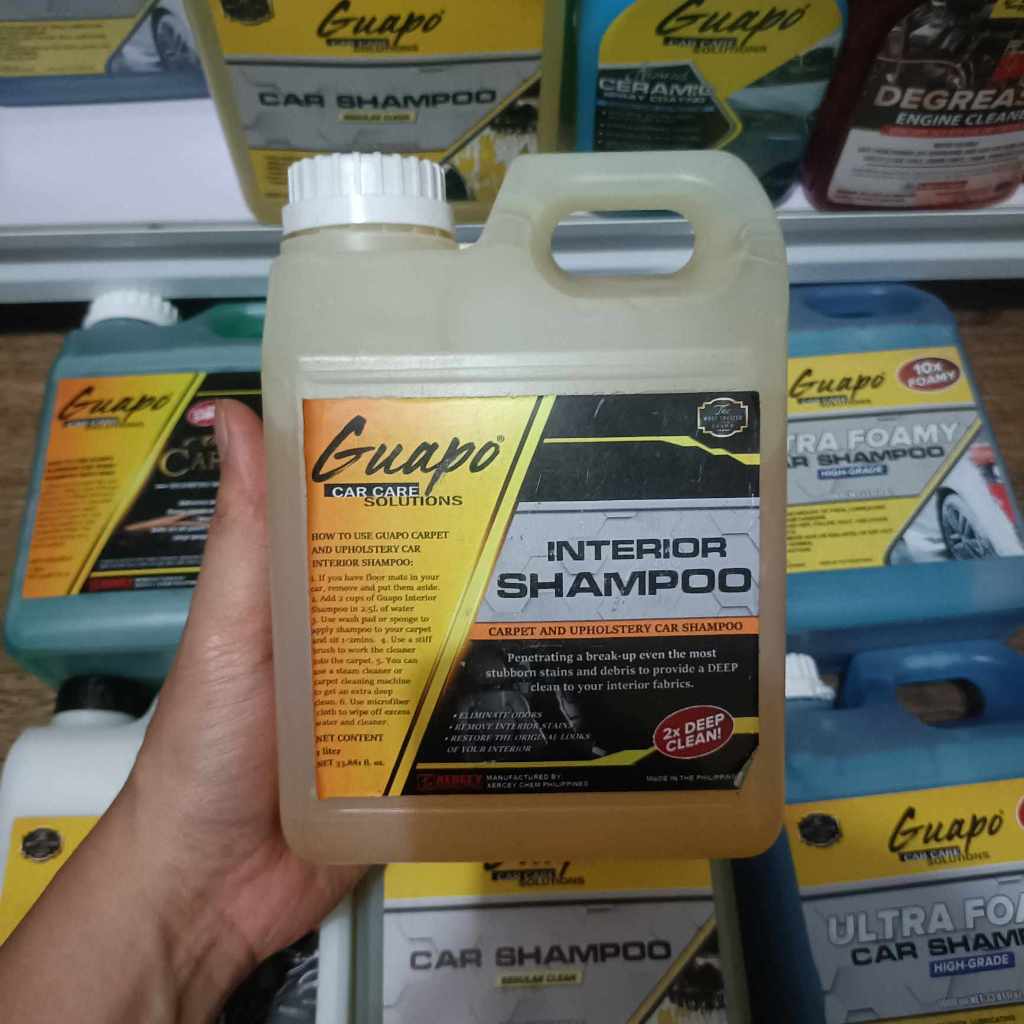 GUAPO CAR CARE SOLUTIONS INTERIOR SHAMPOO CARPET AND UPHOLSRERY CAR ...