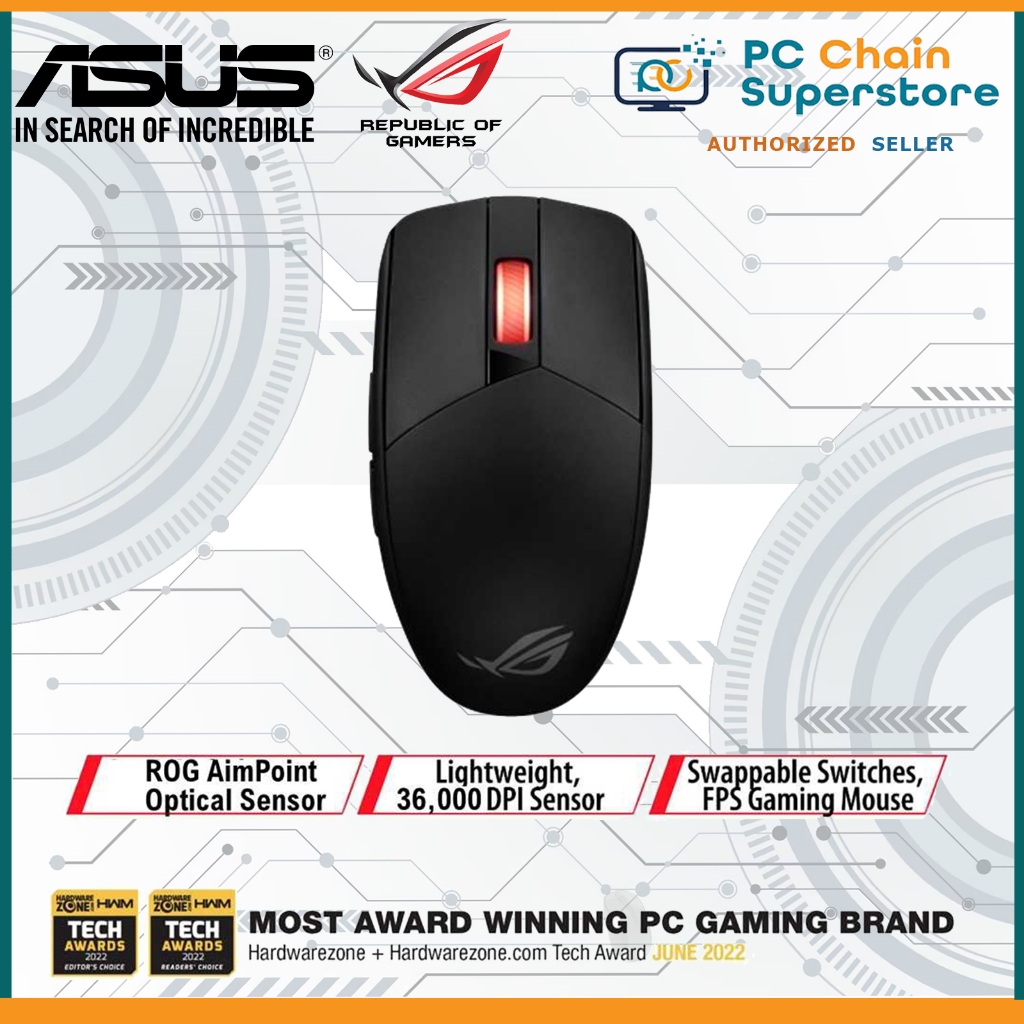 ASUS ROG Strix Impact III Wireless Gaming Mouse - 450Hrs Battery Life ...