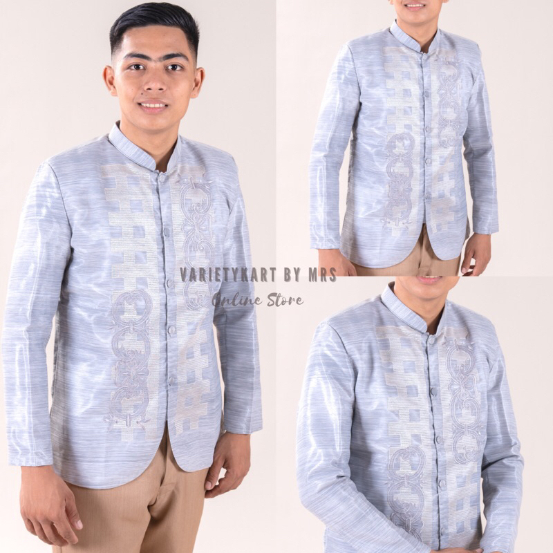 Coat Barong Edward Teng - Gray | Shopee Philippines
