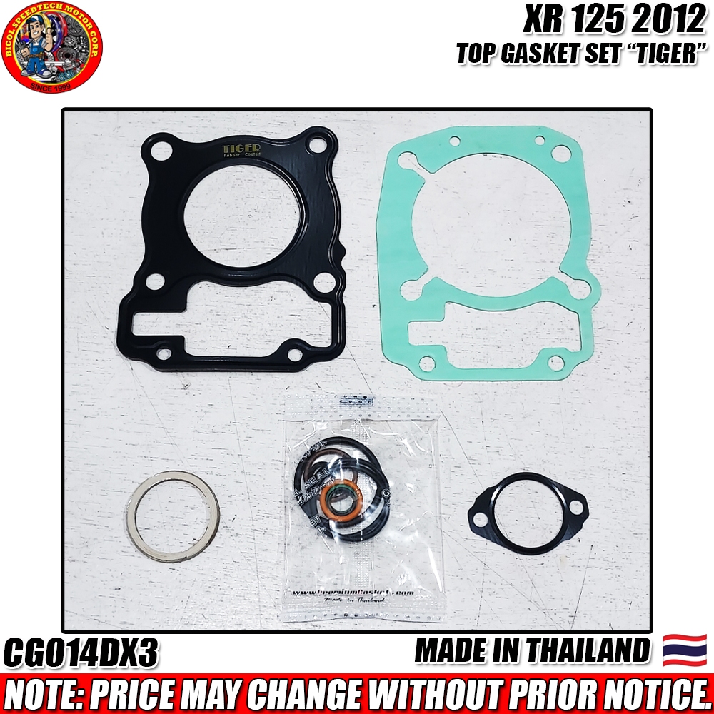 XR 125 2012 TOP GASKET SET "TIGER" MADE IN THAILAND (CG014DX3) | Shopee ...