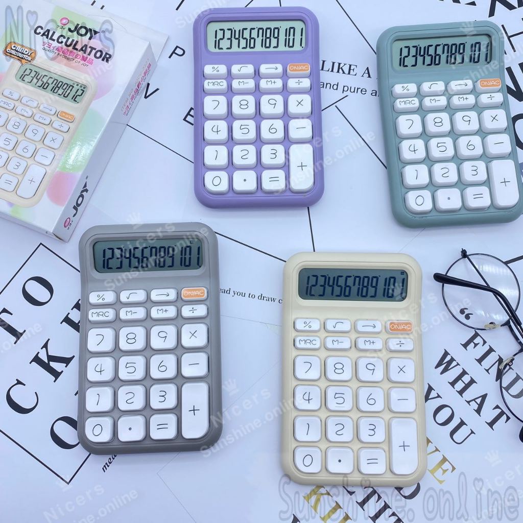 Joy Calculator 12 Digits Candy Color Multi-function Calculator Soft ...