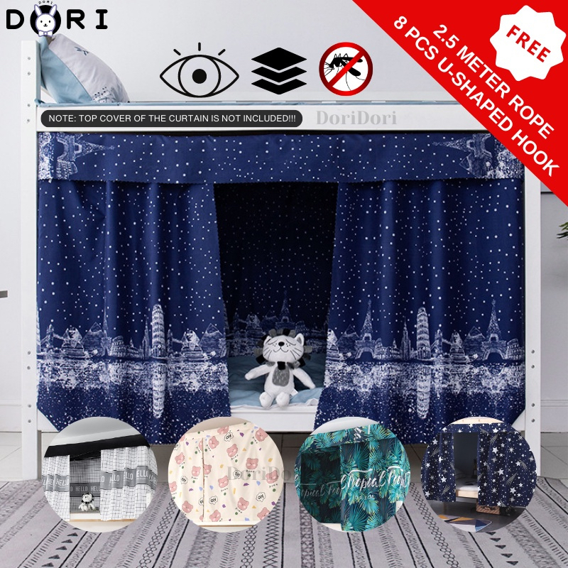 DORI Dormitory Bed Curtain Mosquito Tent Blackout Privacy Cover Bunk ...