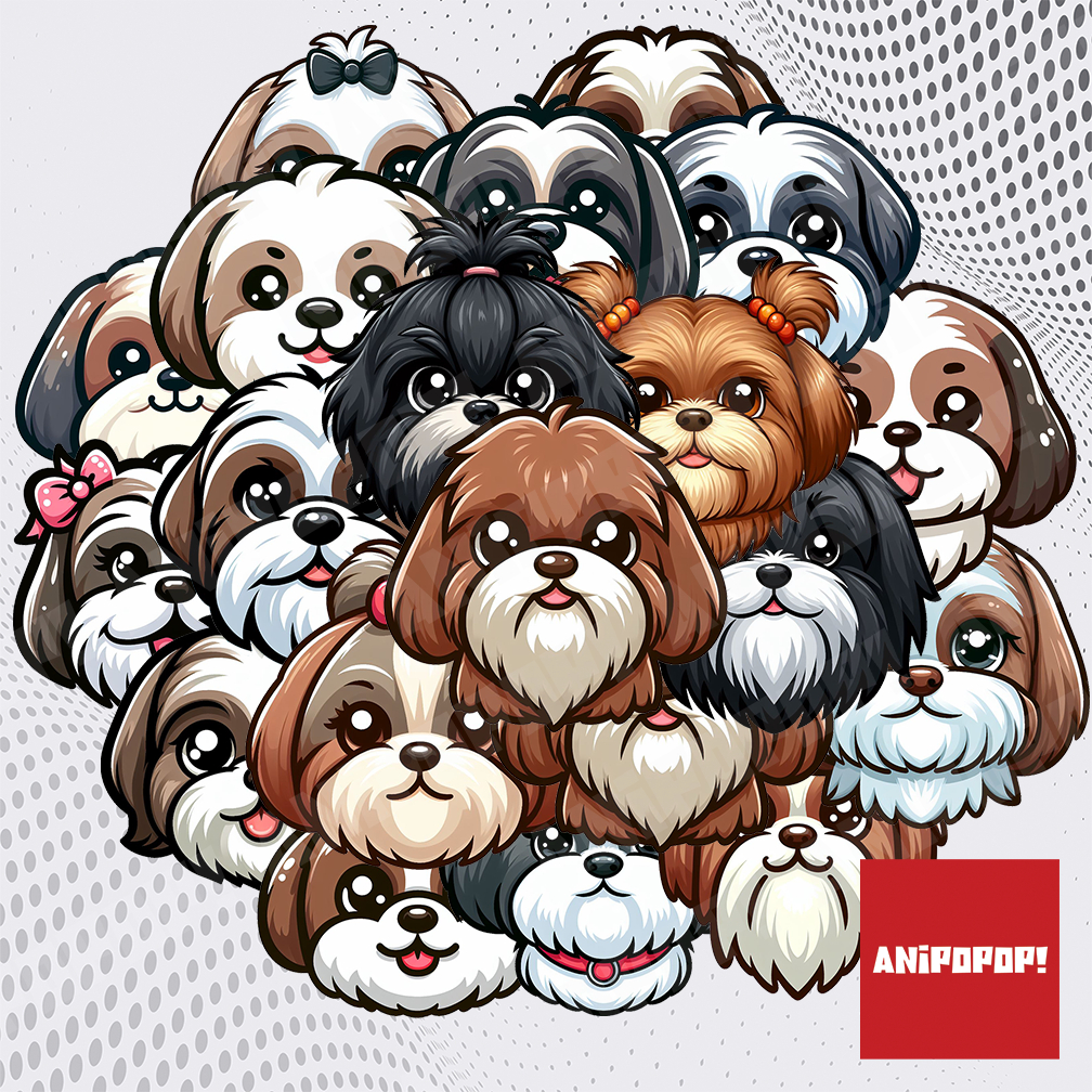 [FREE GIFT!] Shih Tzu Dog Cute Cartoon Waterproof Stickers for tumblers ...