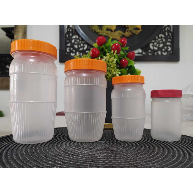 Plastic Jar - Peanut Butter Jar - Orange Cap (GARAPON) | Shopee Philippines
