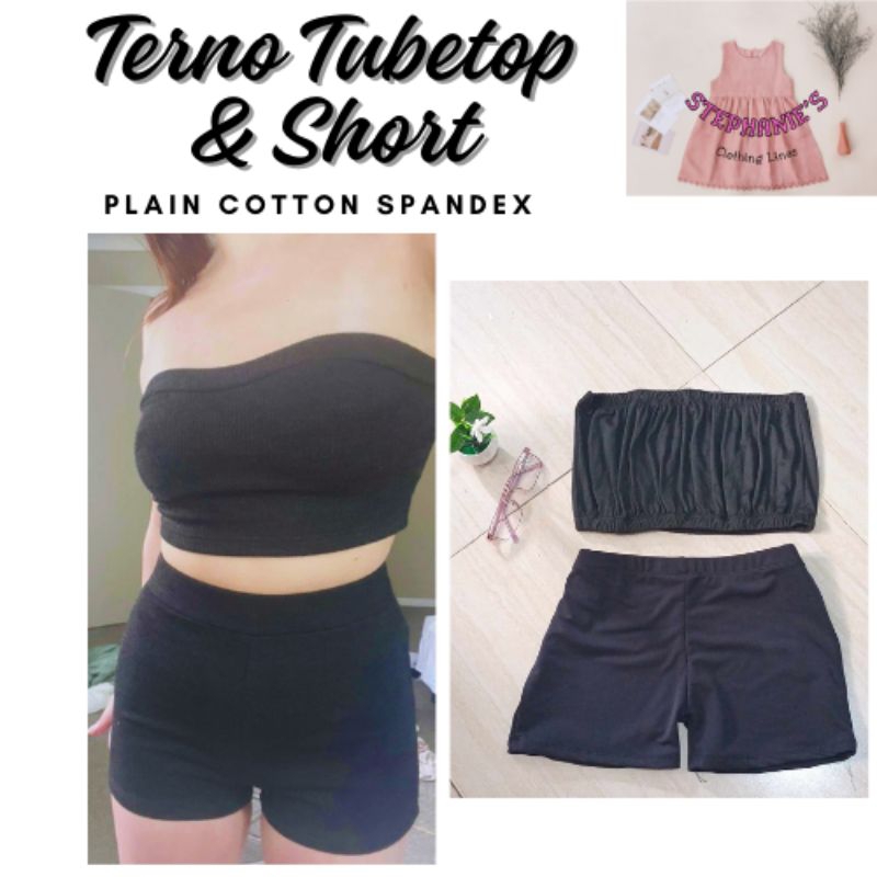 Summer wear Swimwear Beach tube top and Shorts Set Terno | Shopee ...