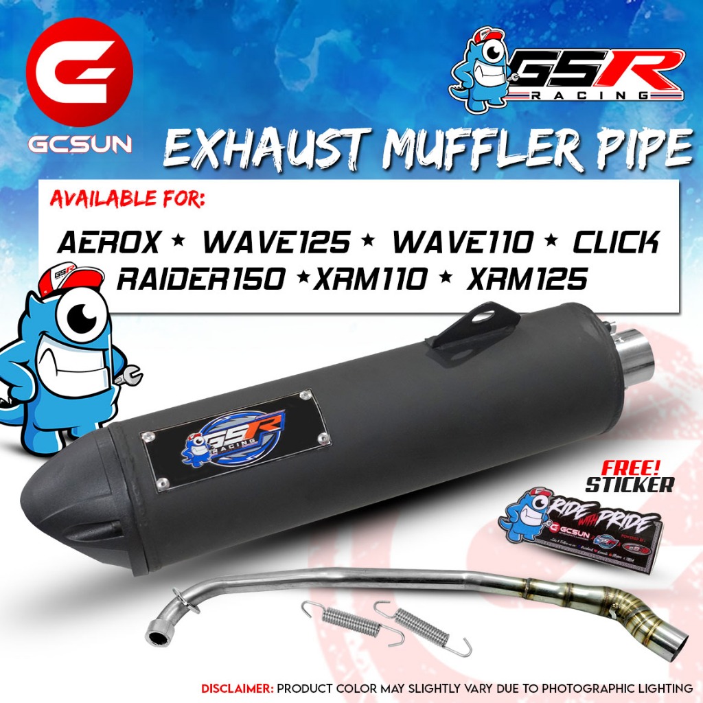 GSR EXHAUST MUFFLER PIPE - GCSUN MOTORCYCLE | Shopee Philippines