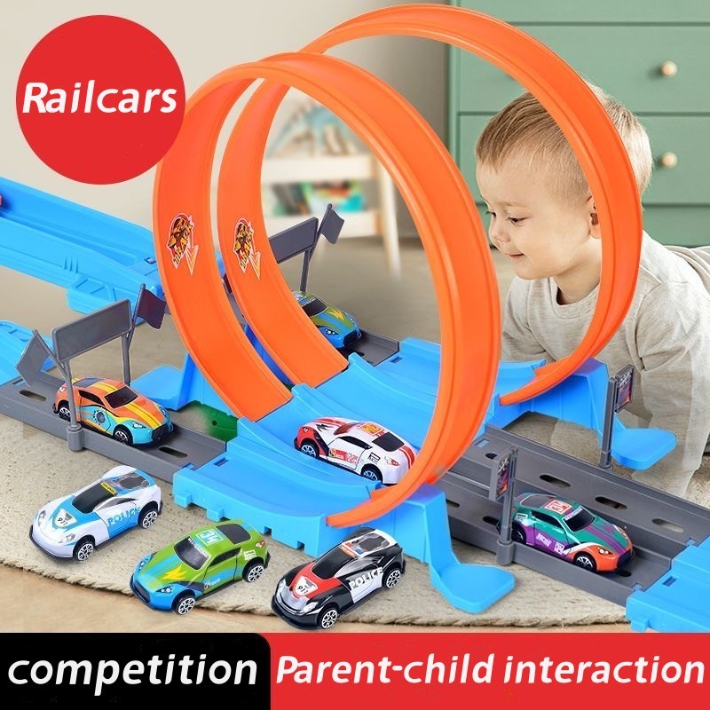 Toy racing car model alloy racing car toy boy DTY race catapult track ...