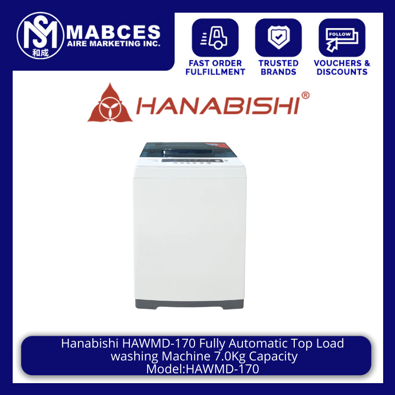 Hanabishi HAWMD-170 7.0Kg Fully Automatic Top Load washing Machine ...