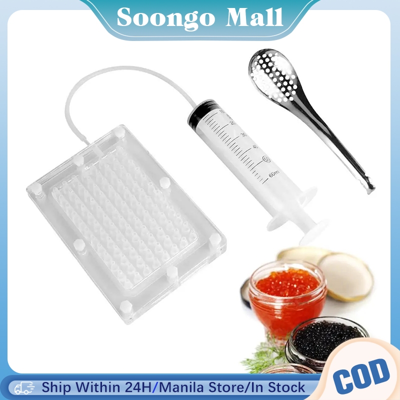 Caviar Maker Box 100 Hole Spherical Caviar Dispenser Strainer Tools ...