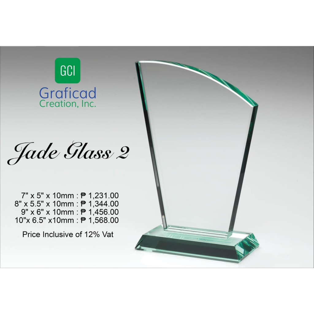 Jade Glass 2 Trophy Plaque | Shopee Philippines