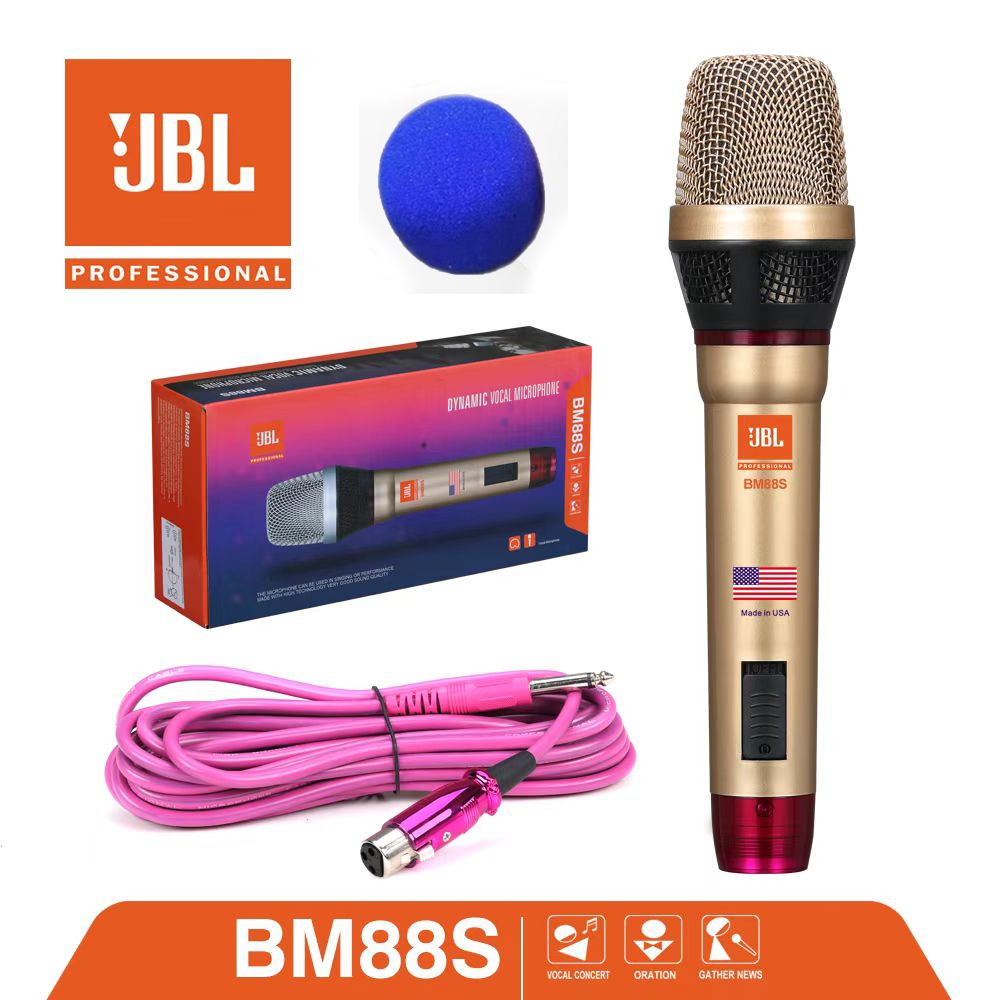 JBL Karaoke Mic BM-88S High-End Dynamic Wired Microphone PROFESSIONAL ...
