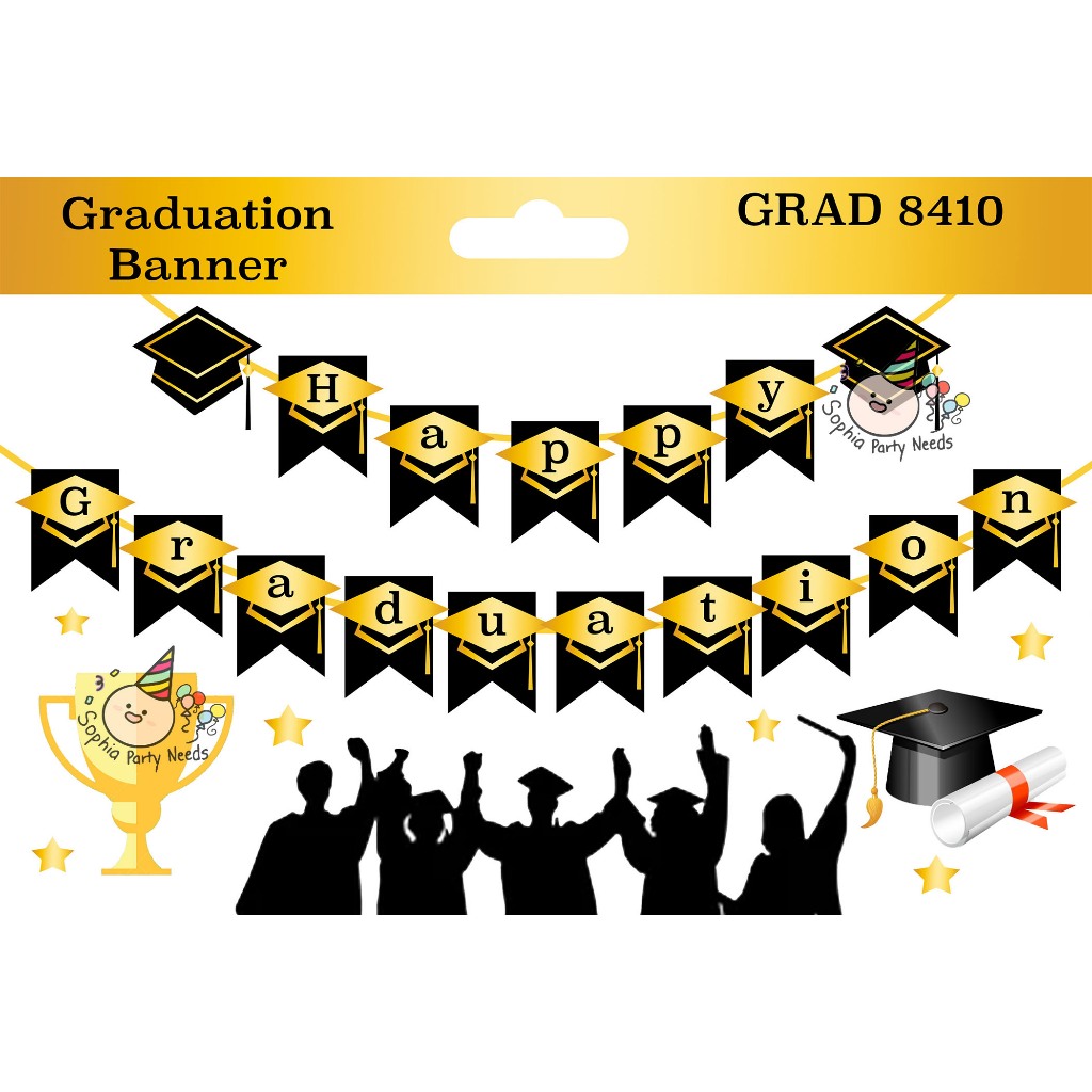 Happy Graduation Banner Congratulations! Student Decor Congrats ...