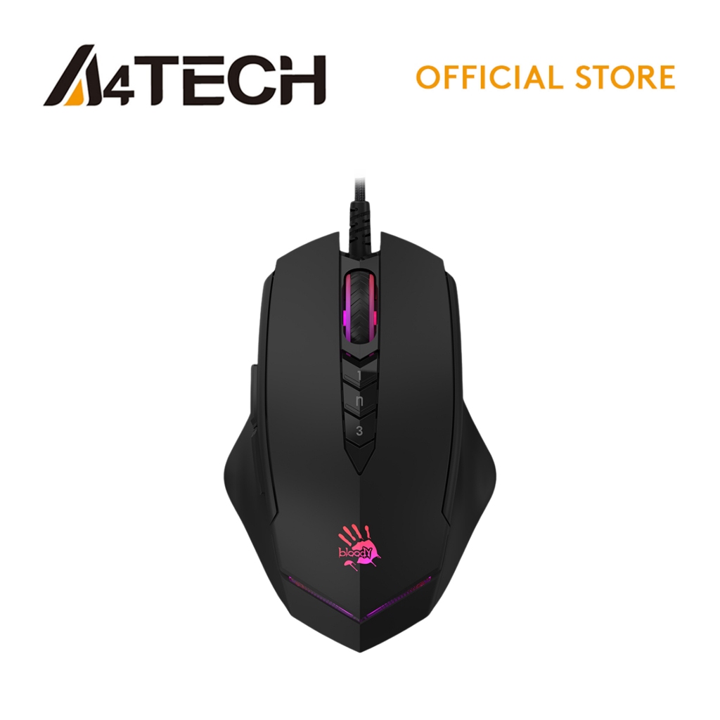 A4Tech Bloody V8M MAX 12000 CPI Optical RGB Backlit Wired Gaming Mouse ...