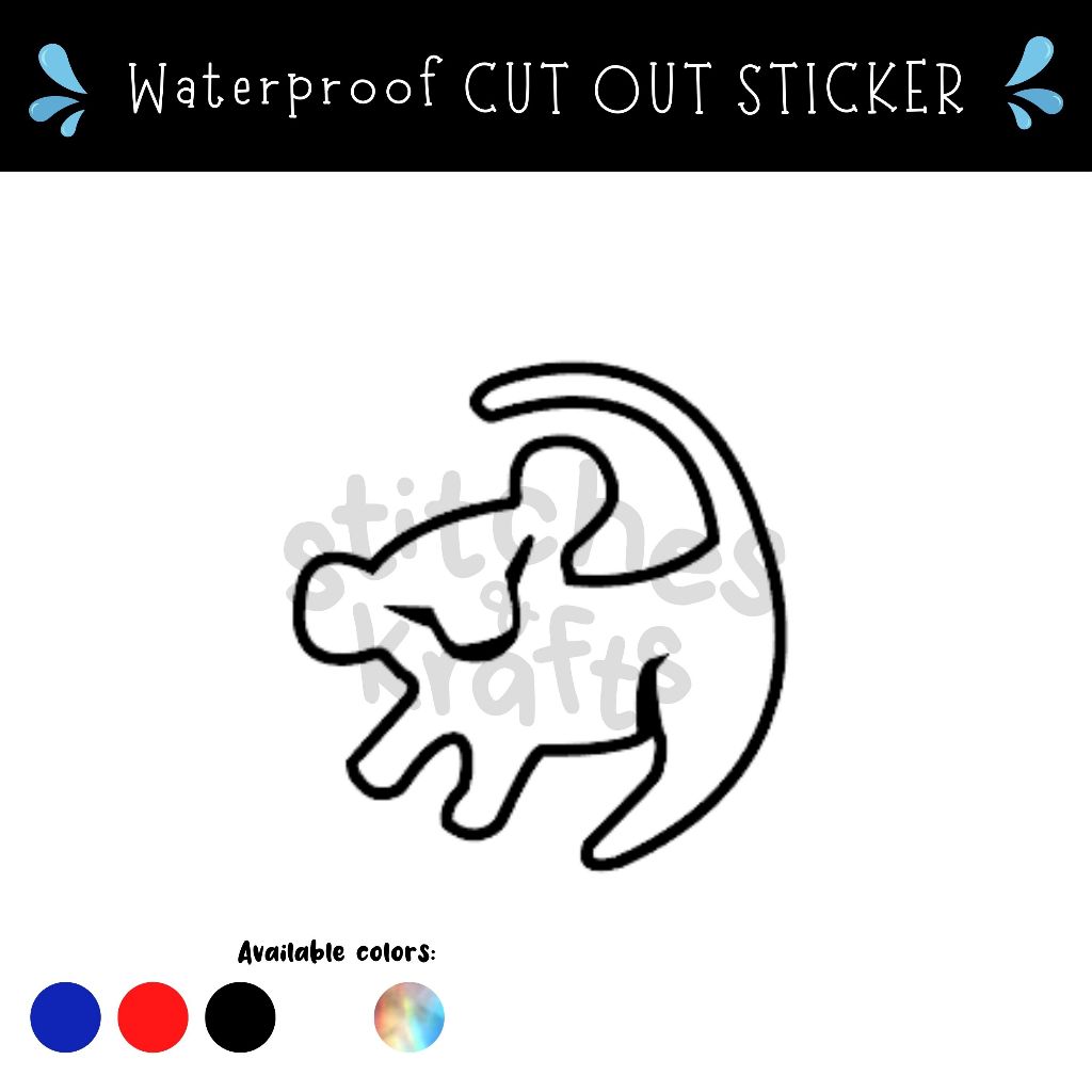 Simba sticker waterproof cut out vinyl decal | Shopee Philippines