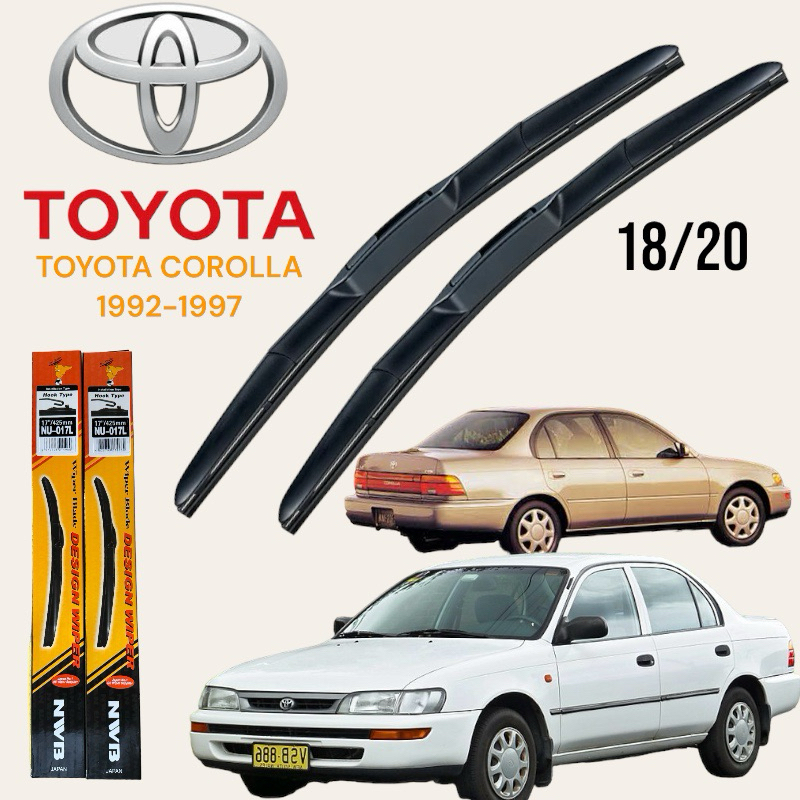 toyota corolla GL XE XL GLI JAPAN wiper blade hybrid hook type 1992 ...