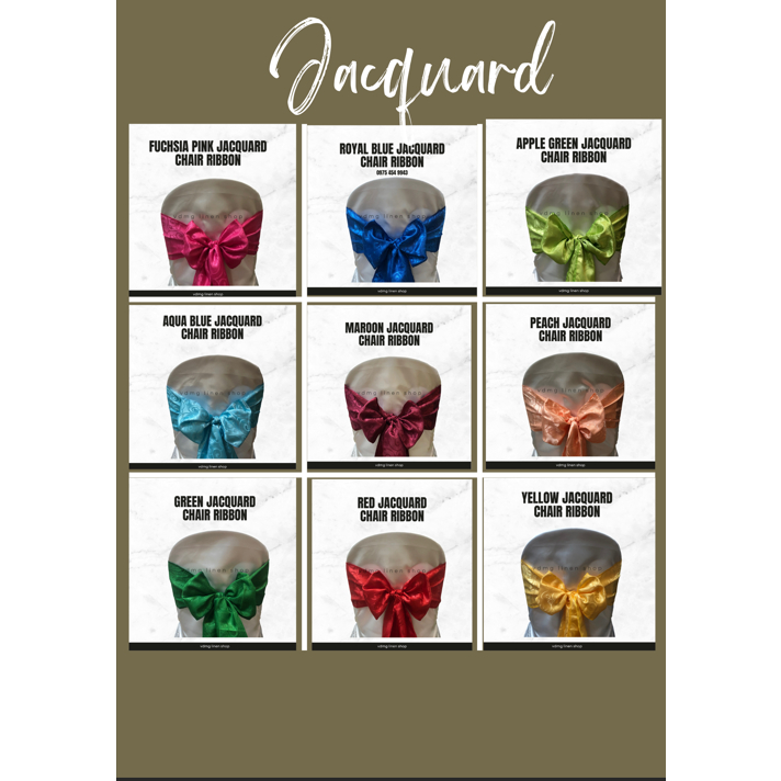 JACQUARD Ribbon for Monoblock Chair Ribbon Catering Events Ribbon ...