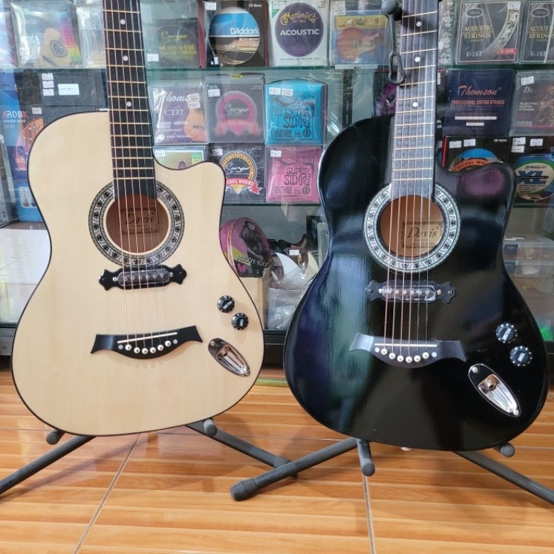 Davis custom acoustic electric guitar v2 natural | Shopee Philippines