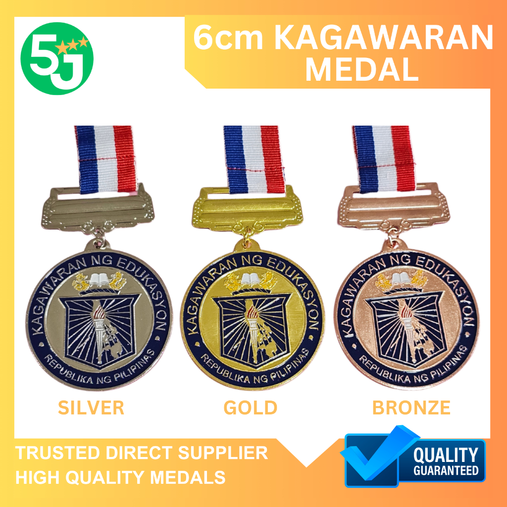 5J 6CM KAGAWARAN MEDAL GOLD SILVER & BRONZE | Shopee Philippines