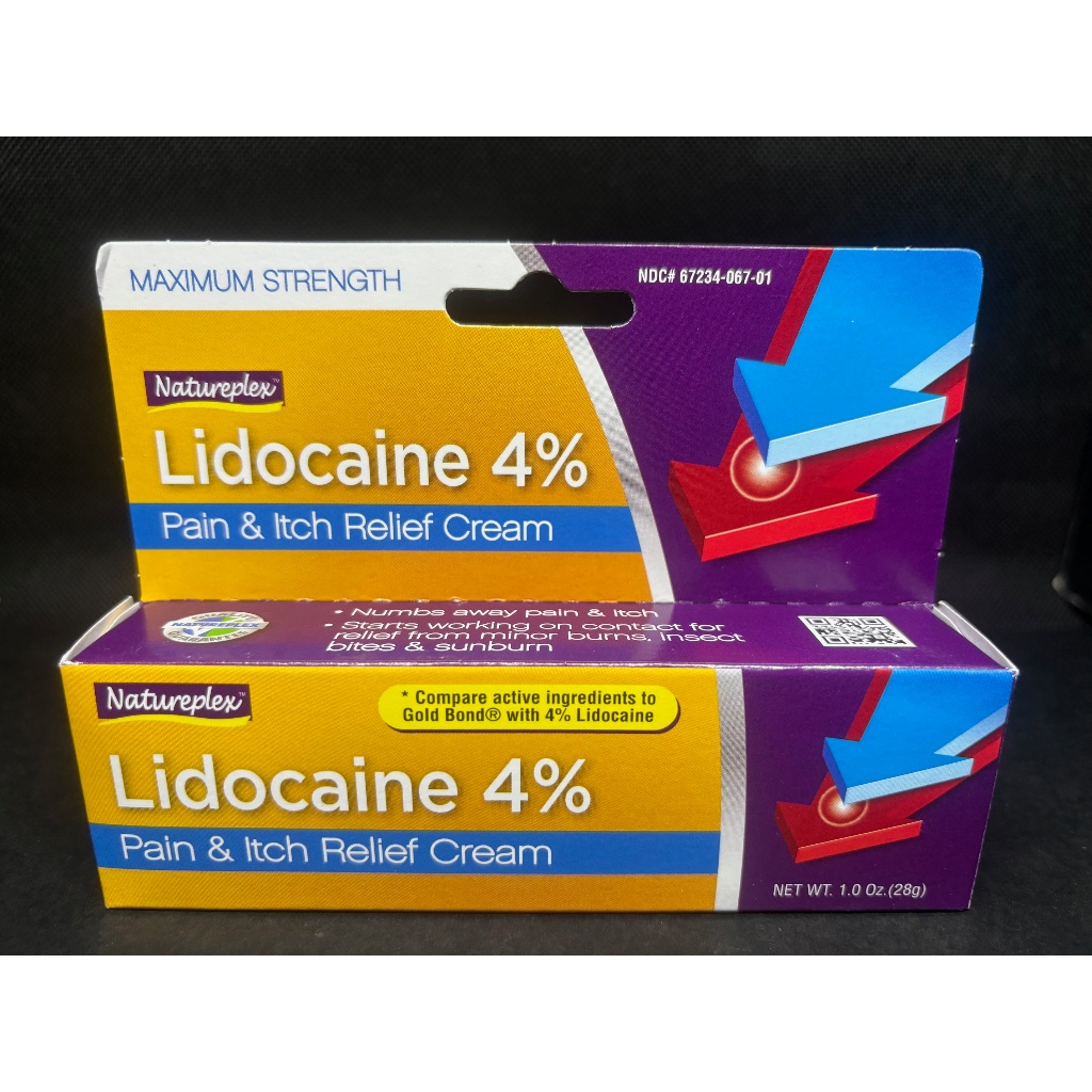 Natureplex Lidocaine 4% Pain & Itch Relief Cream Imported from USA ...