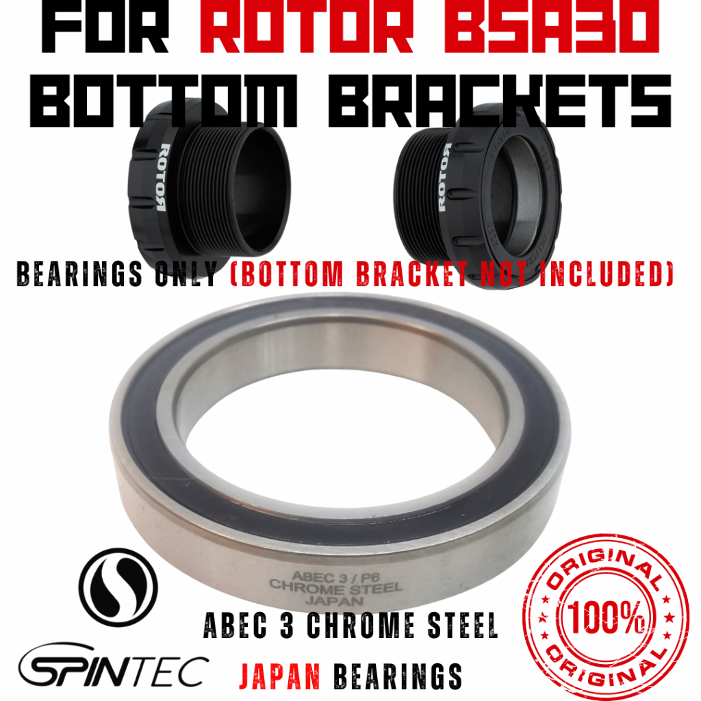 ROTOR BSA30 Bottom Bracket Chrome Steel Japan Bearings from SPINTEC (Bearings Only) | Shopee ...