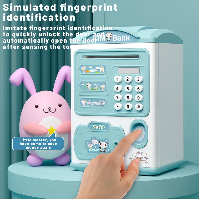 COD Children's Automatic Roll Money Tank Smart Password Fingerprint ATM ...