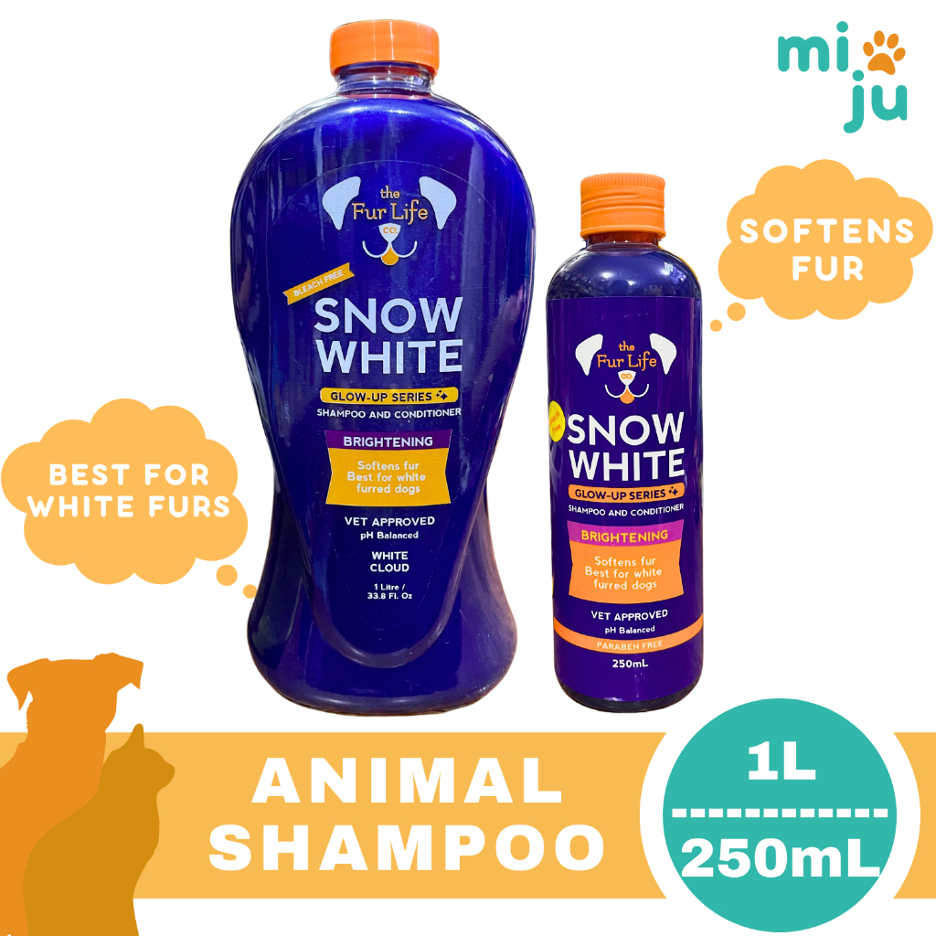 The Fur Life Co. Snow White (1Liter/250mL) - 2-in-1 Dog Shampoo and ...
