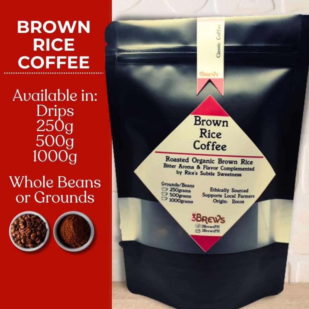 3Brews Brown Rice Coffee from Ilocos: Organic and Caffeine-Free Kapeng ...