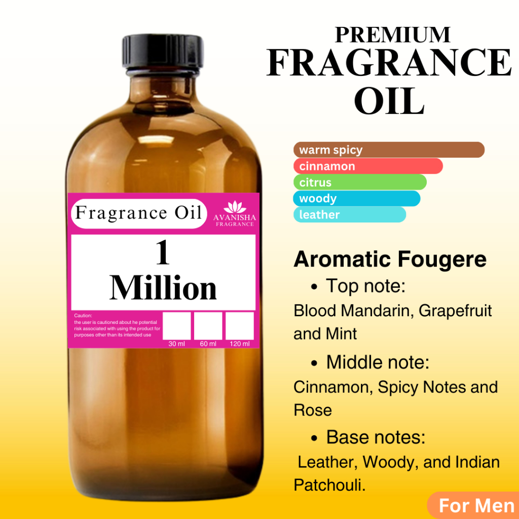 Pure Fragrance Oil: 0ne Million For Men | Shopee Philippines