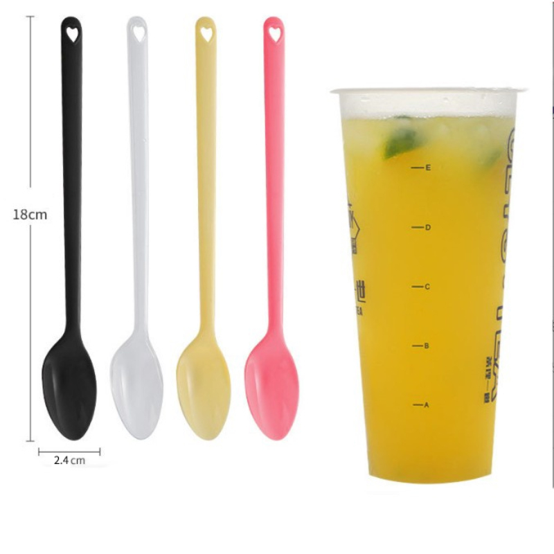100pcs Long Spoon Long Handle 18cm Spoon For HaloHalo Ice Cream Spoon ...