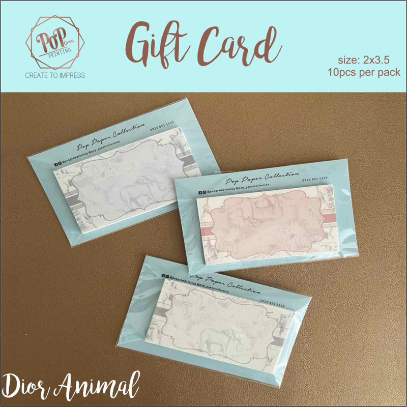 Floral and Dior Gift Card Note Card | Shopee Philippines