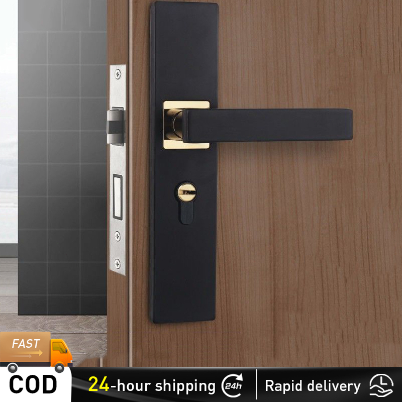 Door lock aluminum alloy mute european style master door bedroom lock ...