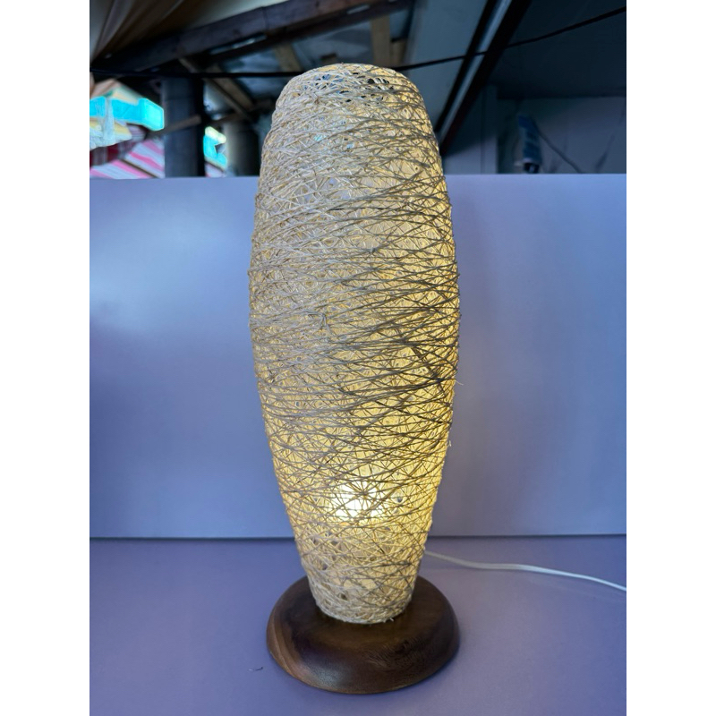 Aesthetic Lampshade abaca Table lamp ( Cocon)w/bulb w/personalized ...