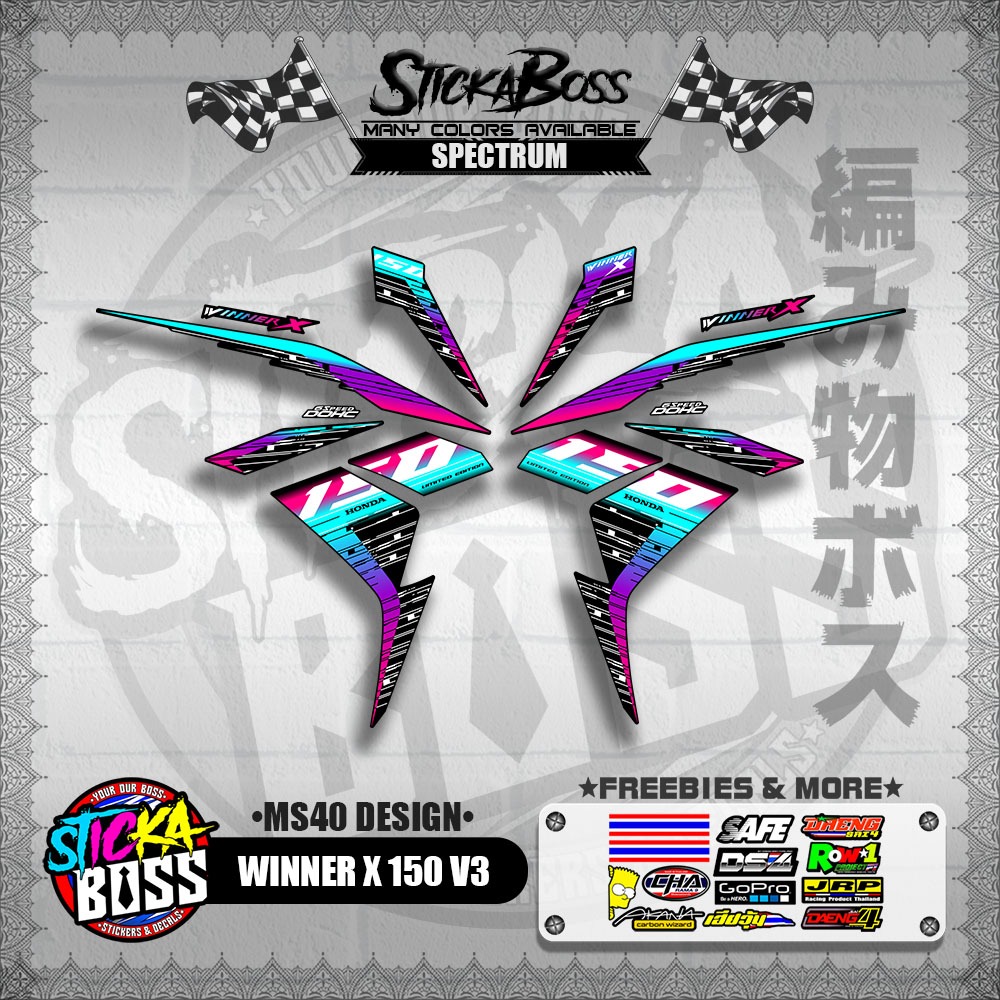WINNER X 150 V3 DECALS ( MS40 DESIGN )【WITH FREEBIES】 | Shopee Philippines