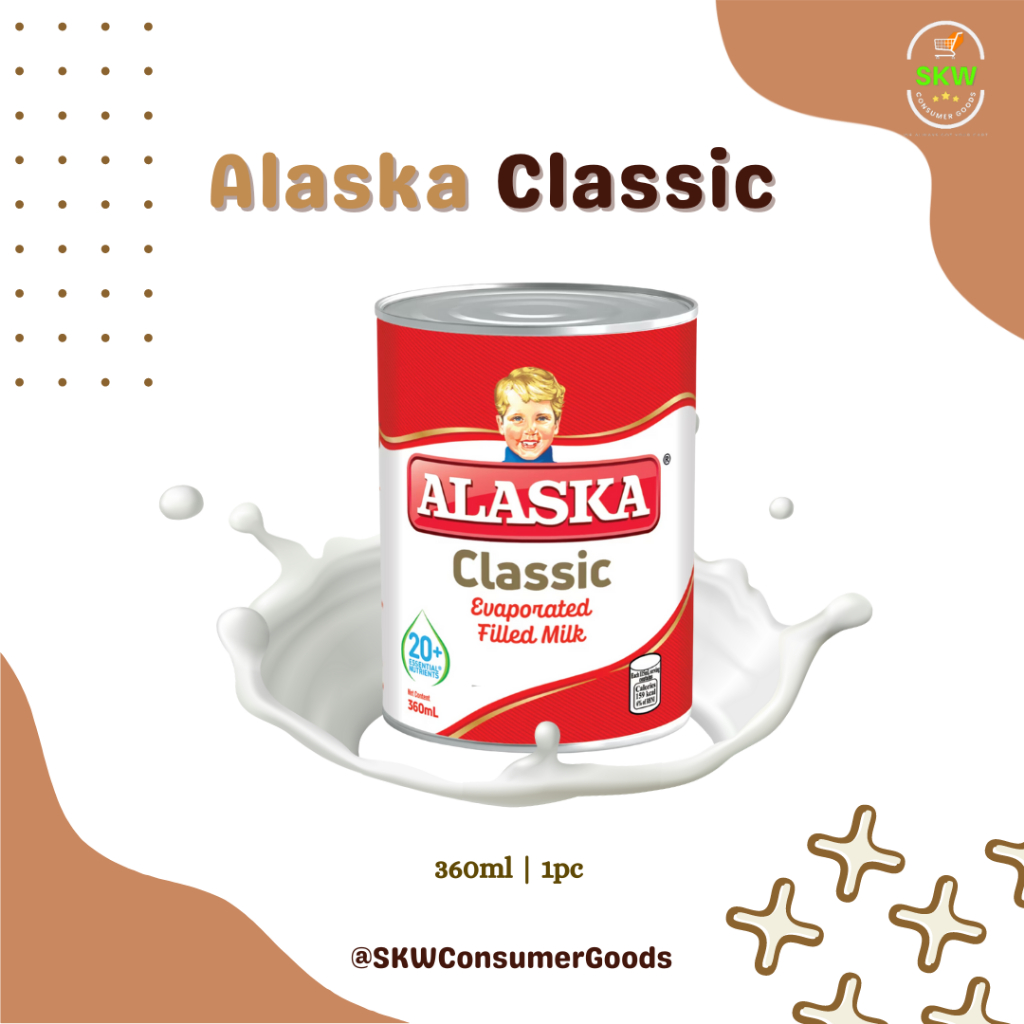 Alaska Evaporated (360ml) Classic can be use in coffee,milktea ...
