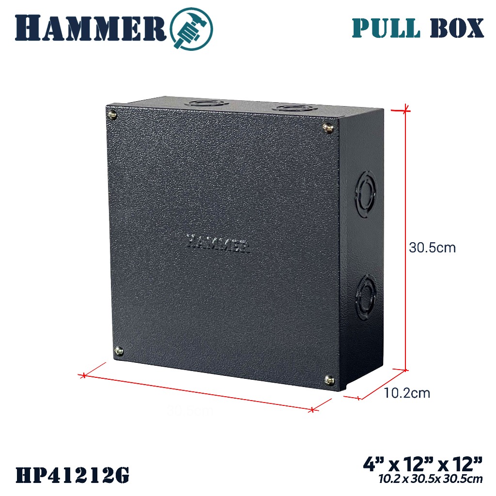 HAMMER NEMA1 Pull box ELECTRICAL METAL BOX with Knockouts 4x6x6 or 4x8x8 or 4x10x10 | Shopee ...