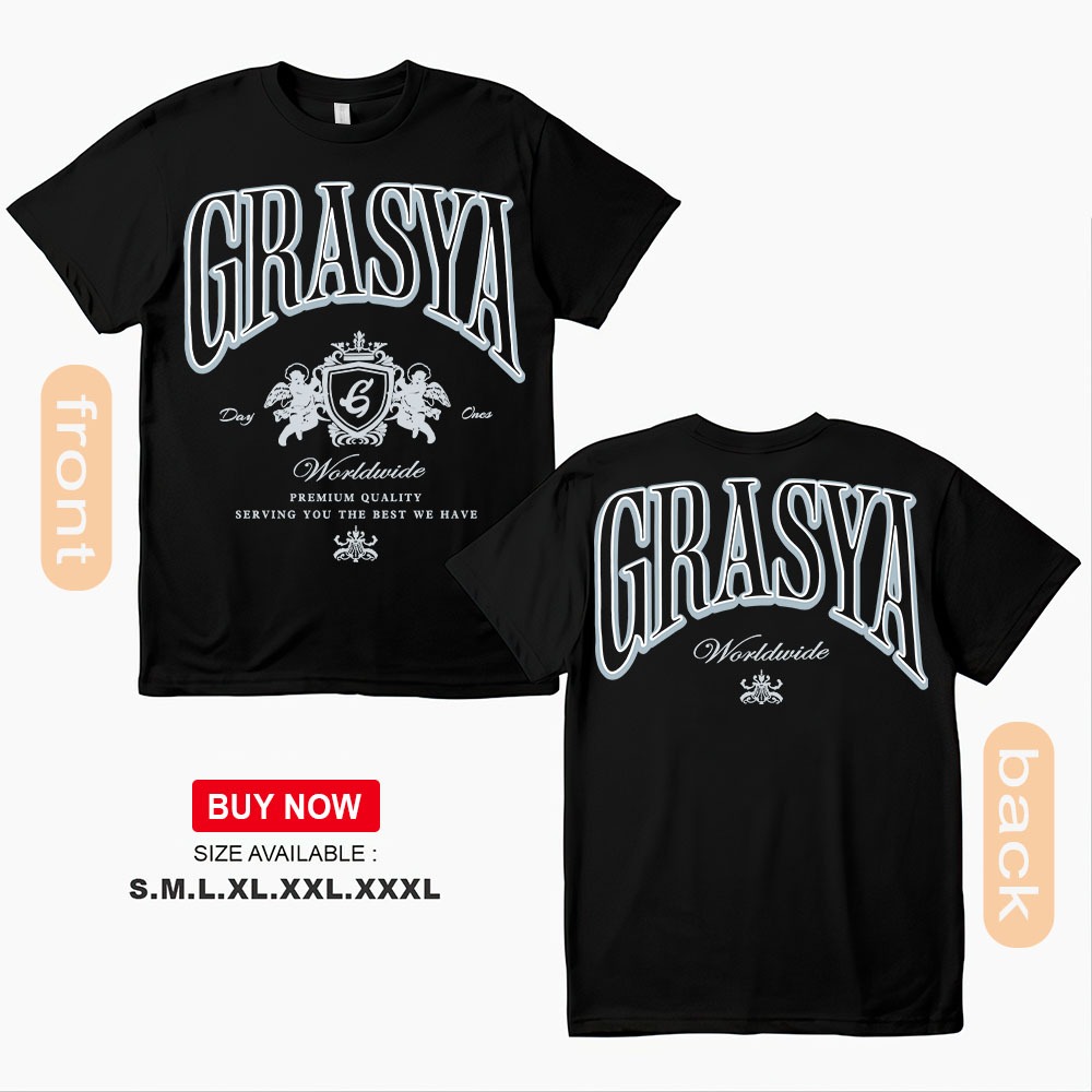 Grasya World Clothing Quality Design 220gsm Cotton T-Shirt Suitable for Men and Women tshirt ...