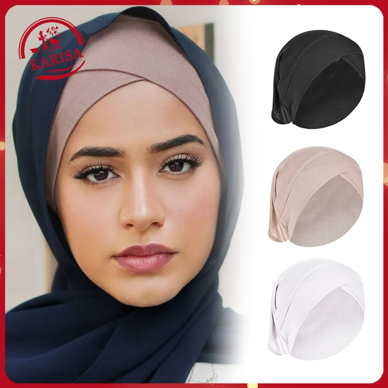 Women Muslim Hijab Stretchy Hijab Under Cap Hijab Tube Muslim Inner ...