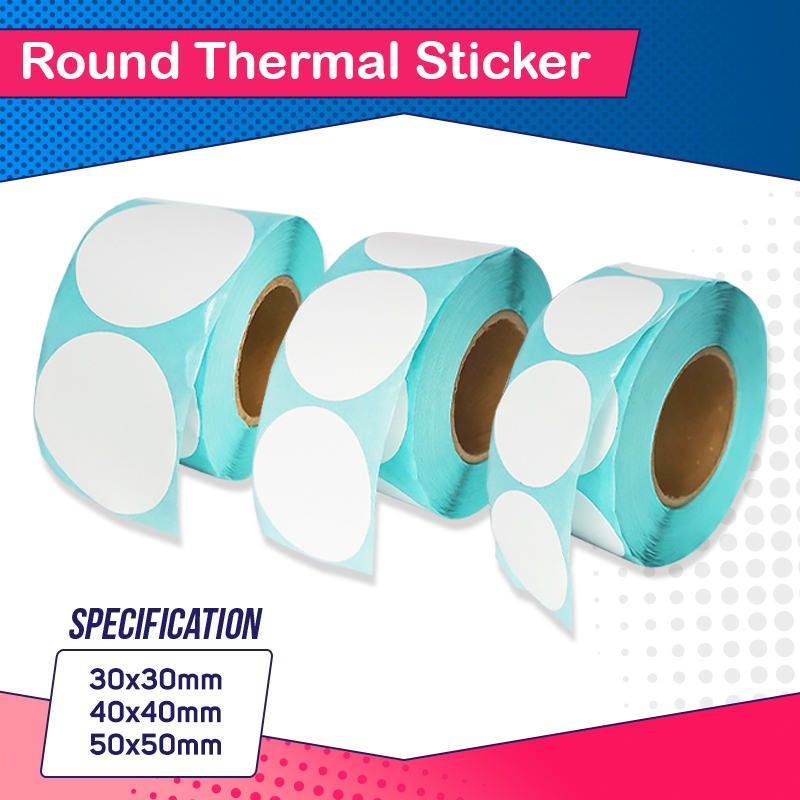 Round Thermal Sticker Paper | Shopee Philippines