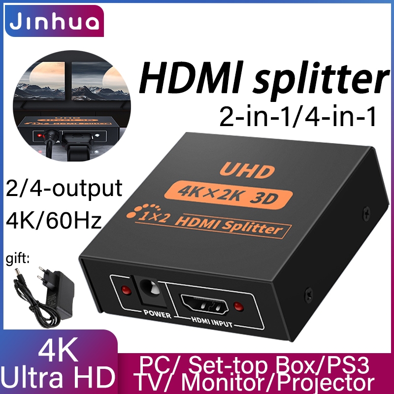 JinHua HDMI Splitter 1x2 HD TV Ultra High Definition 1 in 2 out 4K / For Dual Monitor / Splitter ...
