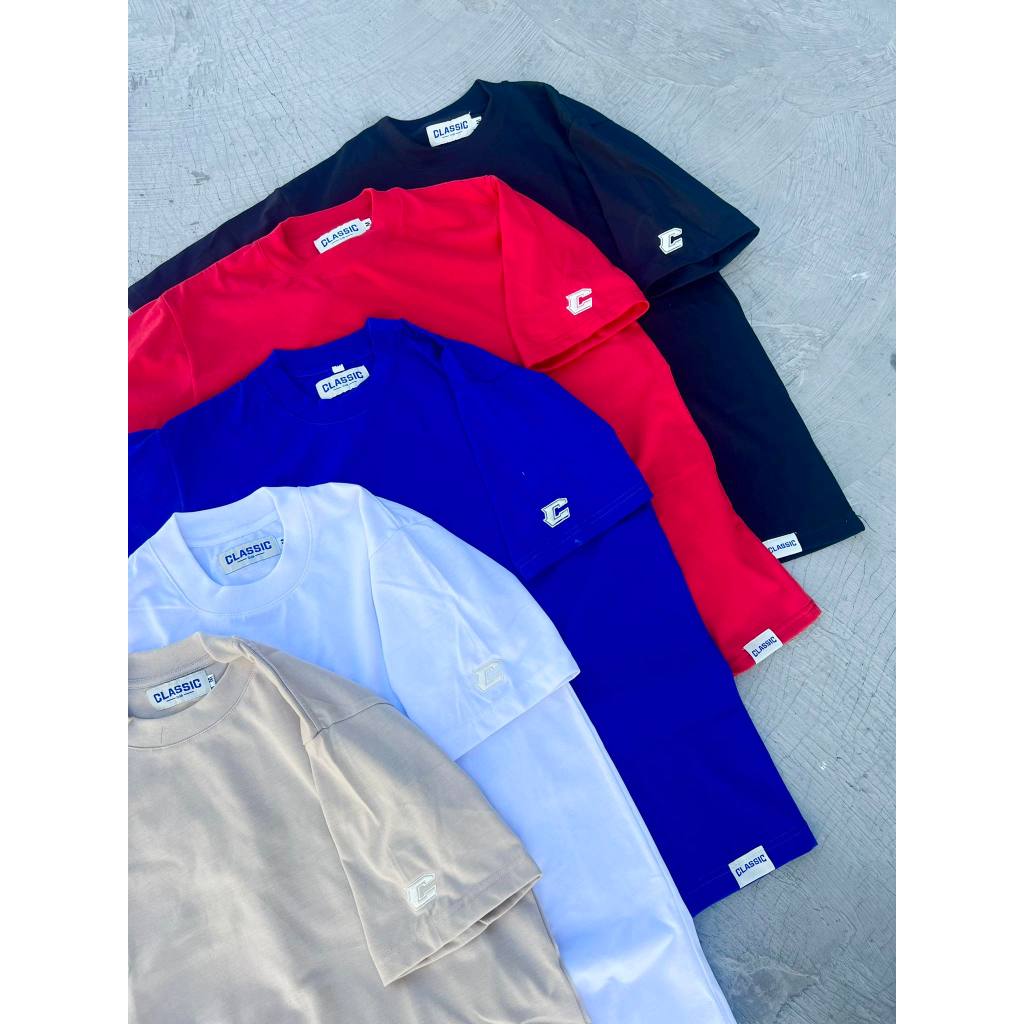 BASIC TEE Pro club inspired Oversized Fitting with embroidered logo ...