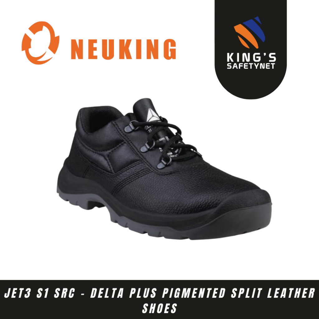 JET3 S1 SRC - DELTA PLUS PIGMENTED SPLIT LEATHER SAFETY SHOES | Shopee ...