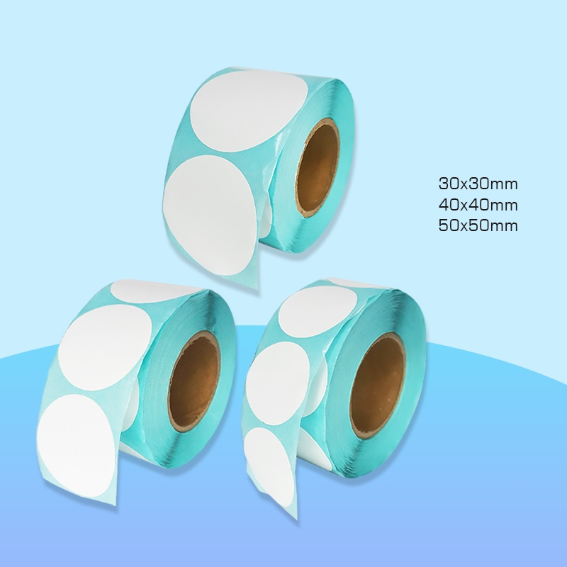 Circle Thermal sticker paper round (30x30mm l 40x40mm l 50x50mm ...