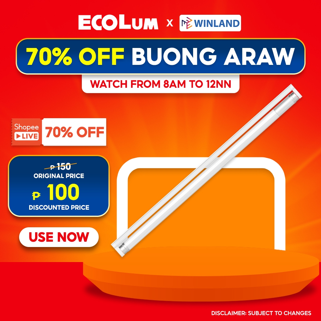Ecolum by Winland LED T5 Batten 4 Watts Warm White CBTST5WW04 | Shopee ...