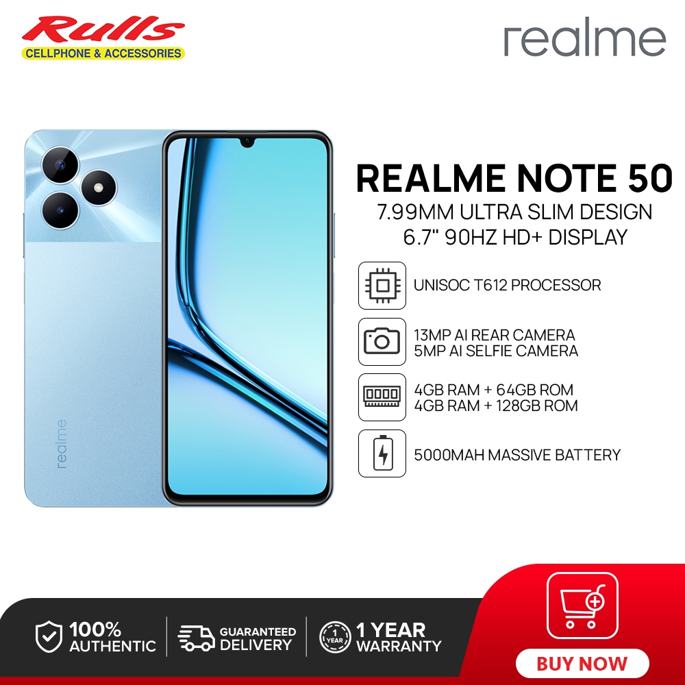 Realme Note 50 Smartphone | 4GB+64GB / 4GB+128GB | Unisoc T612 Processor | 13MP AI Camera ...