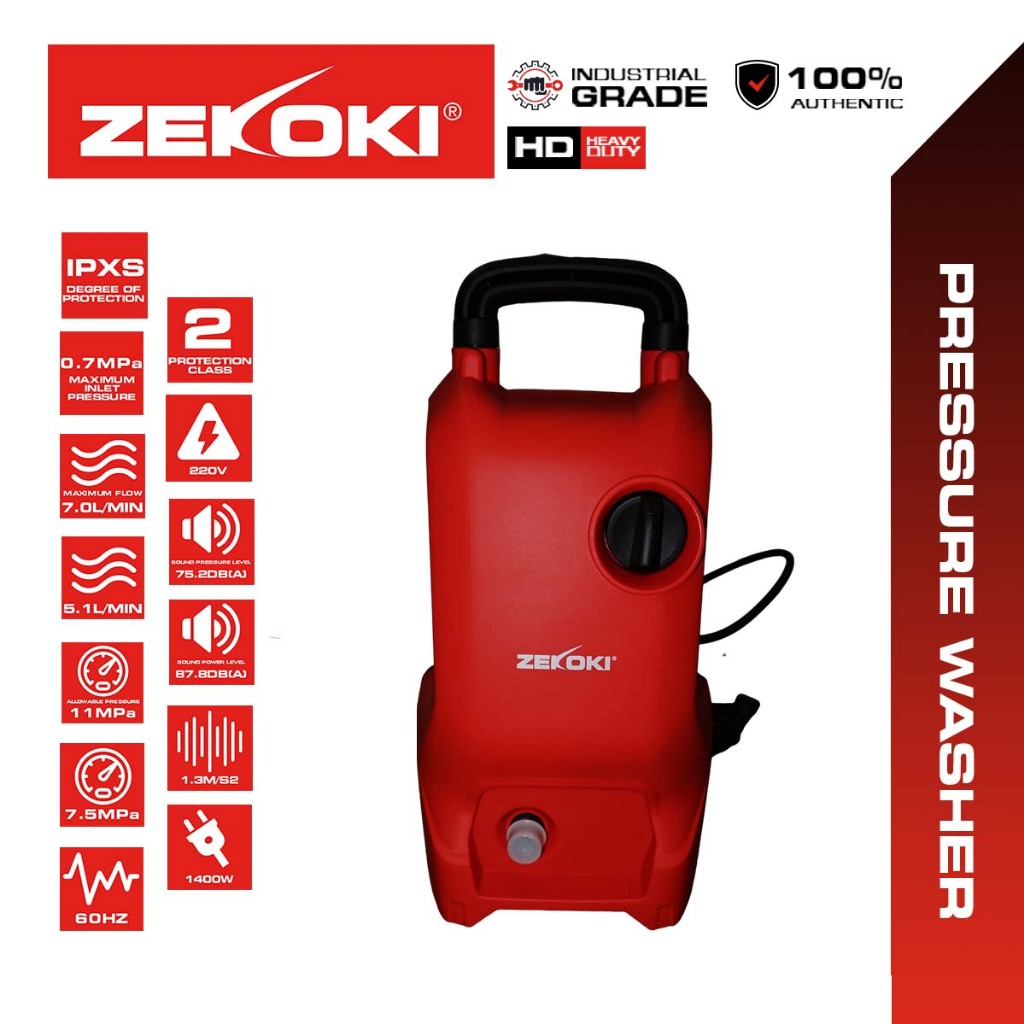 Zekoki 100 Bar Pressure Washer ZKK-1440PW | Shopee Philippines