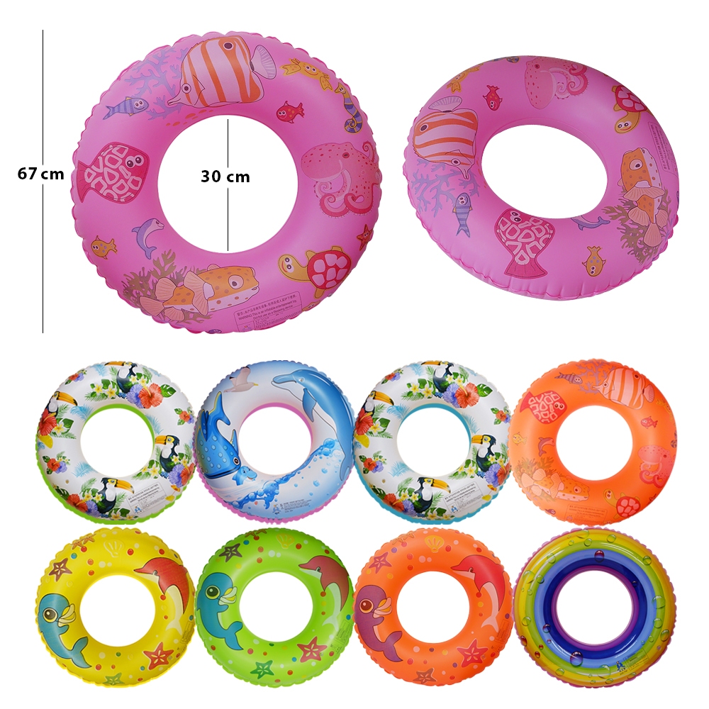 26 Inches Inflatable Cartoon Character Swim Ring Floater for Kids Boys ...