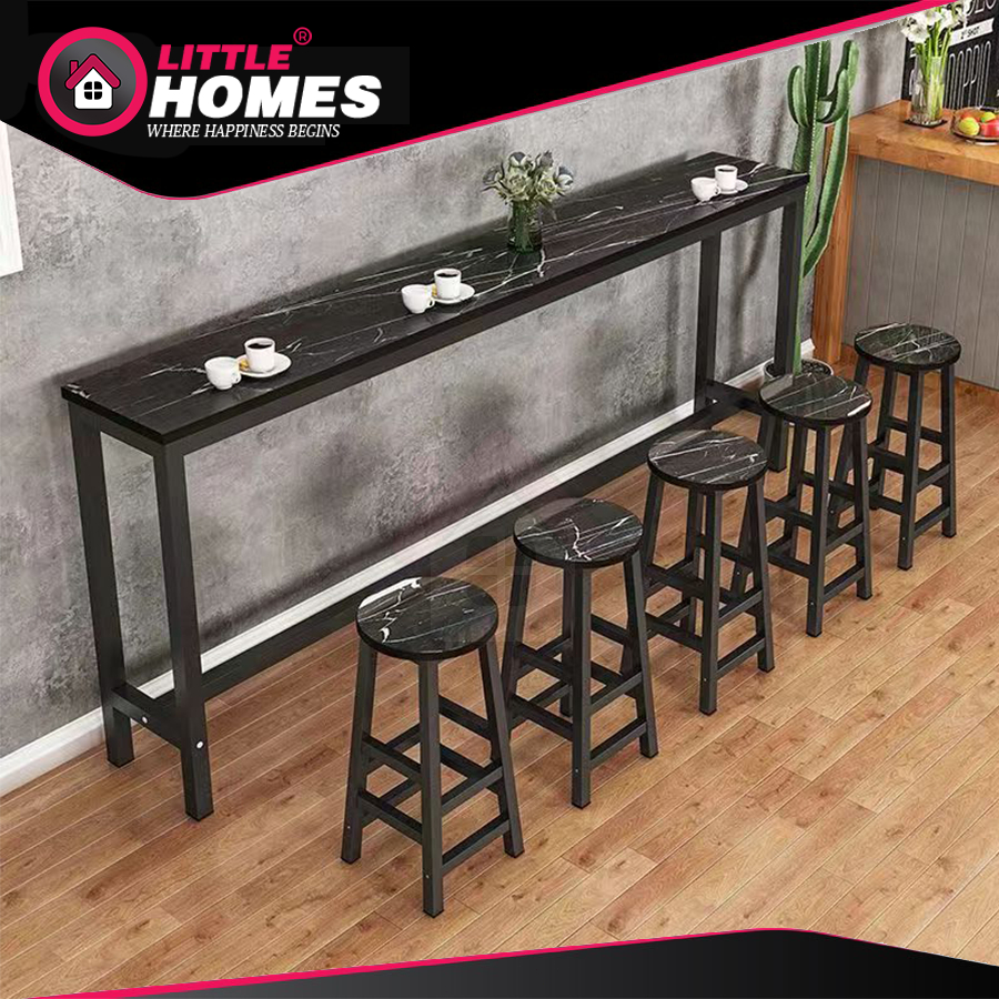 Lamesa set with chair Simple bar table 1table+2chair home kitchen ...