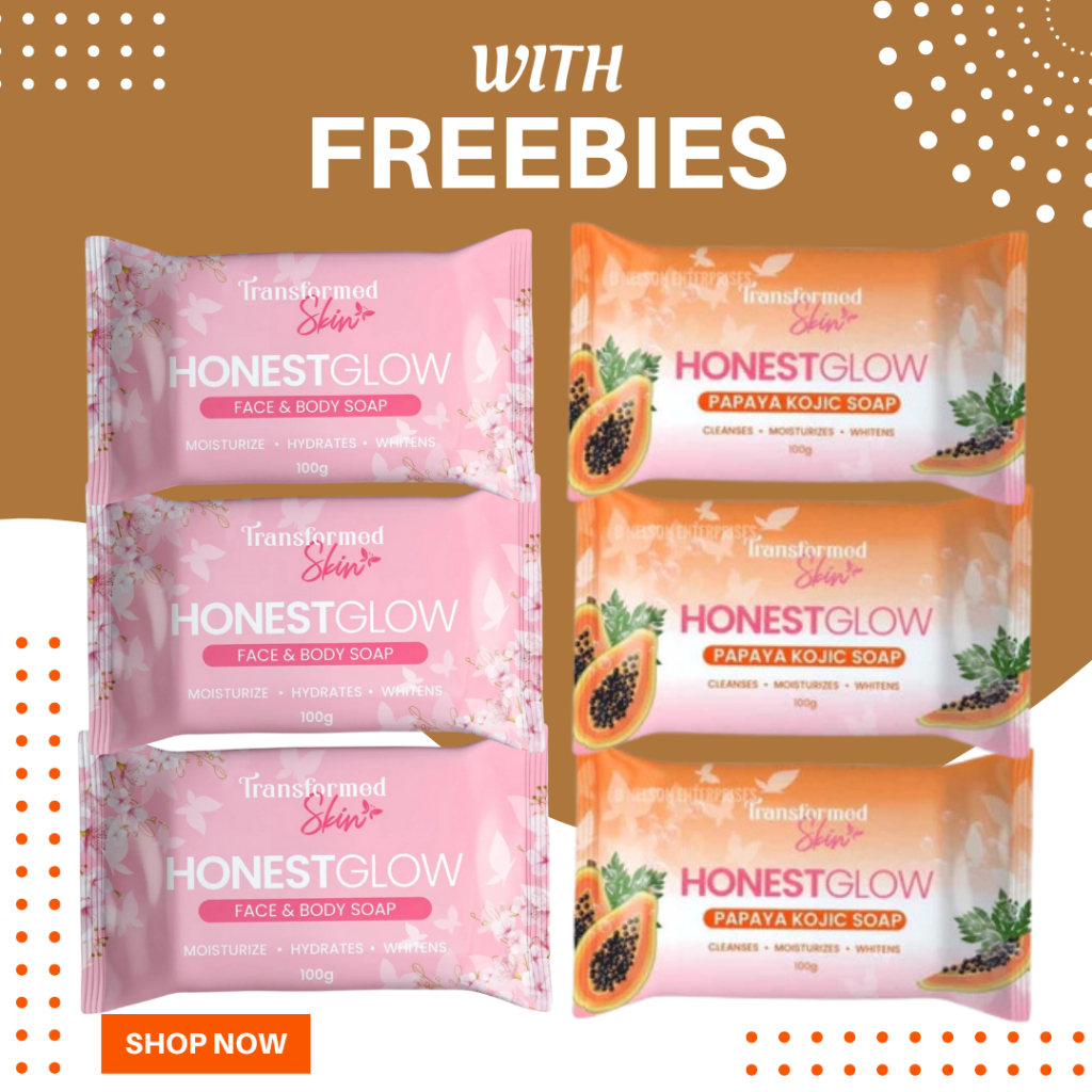 3PCS Honest Glow Glass Skin Soap 80g and Honest Glow Kojic Papaya ...
