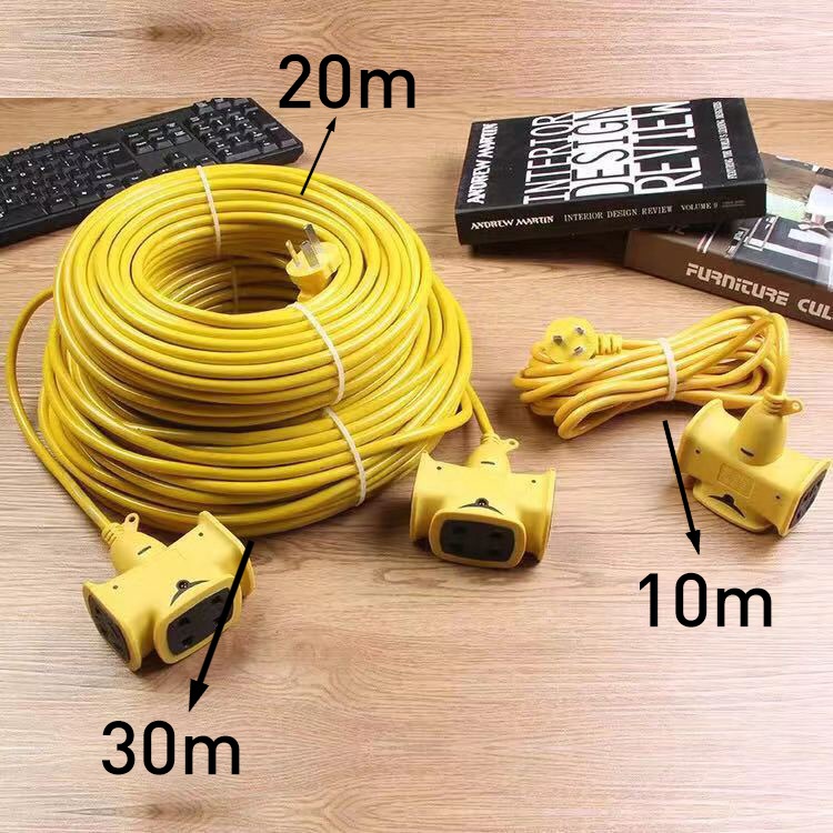 Extension Cord Extra-long Plug-in Strip 5M/10M/20M/30M/40M Electric ...